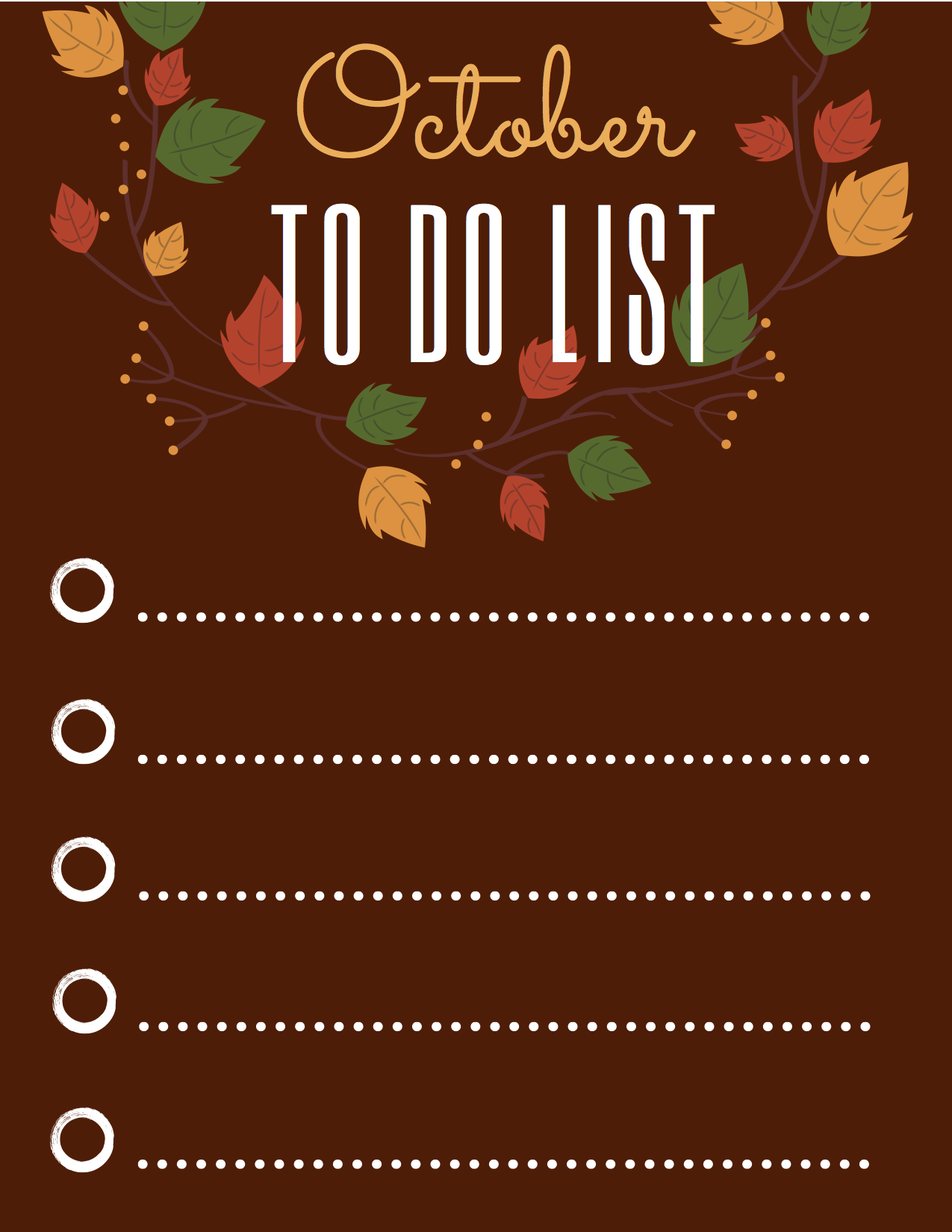 October To-Do List – Life Domestikated